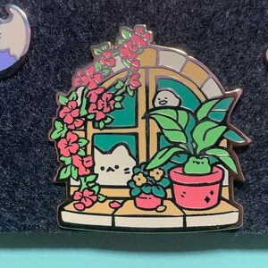 Cozy Cottagecore Enamel Pins Froggy & Friends Cottage Window and ...
