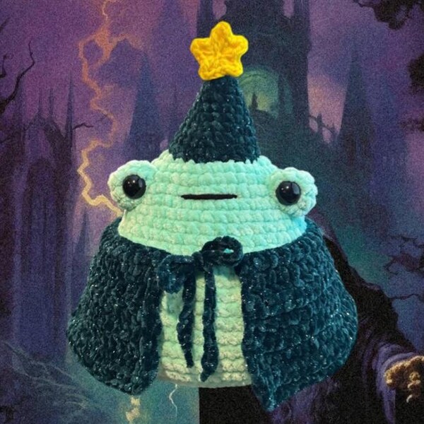 Jumbo Wizard Frog Crochet Pattern / Chunky Crochet Wizard Mage / US PDF ...