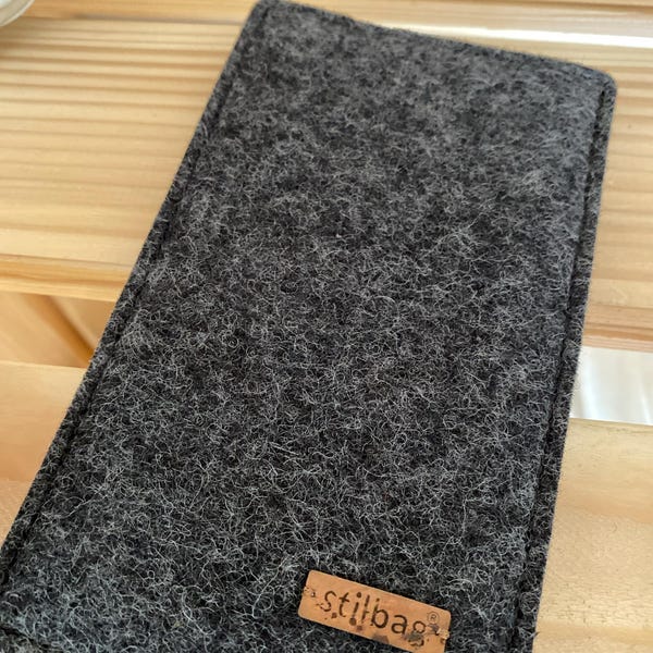 Custom Made Mobile Cover Made of Wool Felt // Color Anthracite - Rubber ...