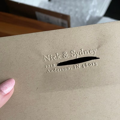 Personalized Rectangle Name and Address Seal Embosser Handheld Seal ...