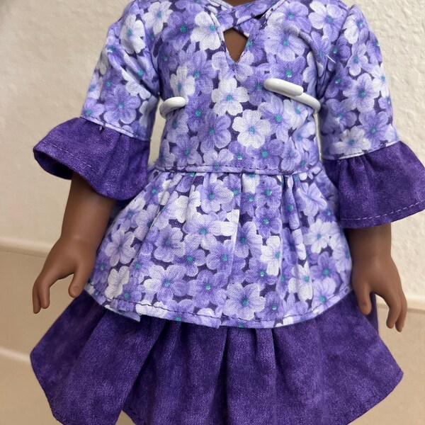 18 Inch Doll Clothes, Purple and Blue Spring / Summer Party Dress ...