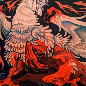 Red Dragon Falin Art Print 7.5x11 Dungeon Meshi Art - Etsy