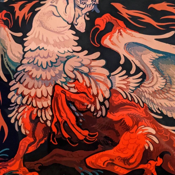 Red Dragon Falin Art Print 7.5x11 Dungeon Meshi Art - Etsy