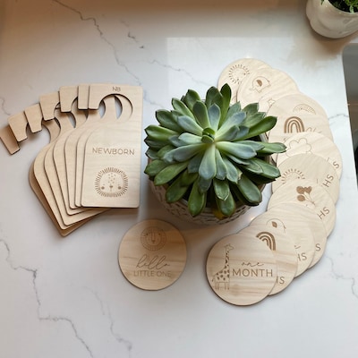 Birth Announcement Sign New Baby Gift Engraved Newborn Stats Hello ...