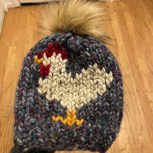 KNIT Chicken Hat PATTERN Only Knit Instructions Downloadable PDF File ...