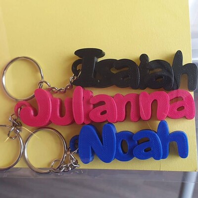 Custom Name Keychain 3D Printed Personalized Name Keychain Custom Name ...