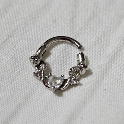 14K Solid Gold Infinity Rook Earring/eyebrow Ring/rook Barbell/curved ...