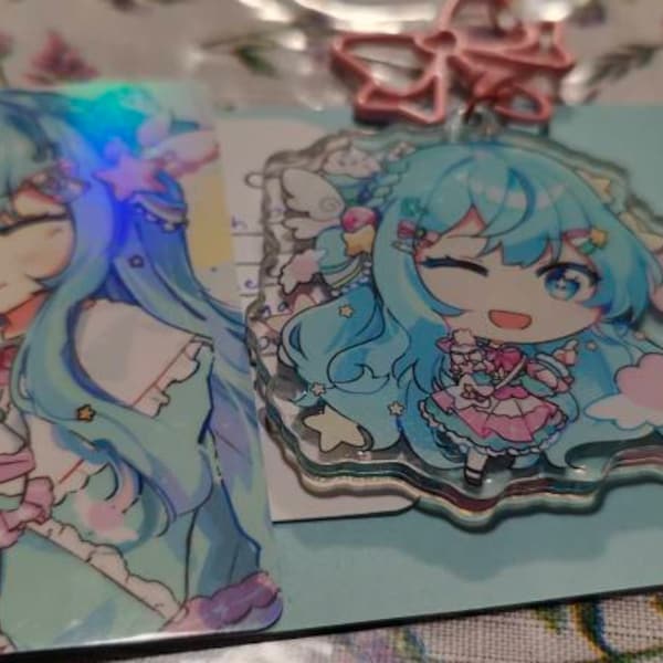 CLEARANCE Hololive - Nanashi Mumei & Hoshimachi Suisei Keychain ...
