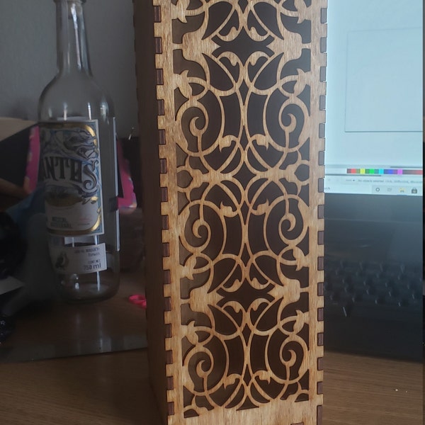 DXF SVG PDF Files for Cnc Laser Cutting, Cnc Router. Box. Wine Bottle ...