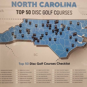Ohio Disc Golf Top 50 Courses Map - Etsy
