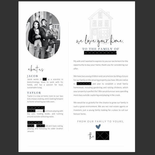 Editable Home Buyer Letter Template | Real Estate Love Letter Template ...