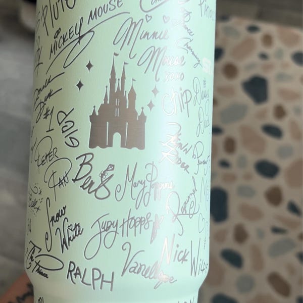 Castle and Characters Signature Cup, Characters Cup, Laser Engrave ...