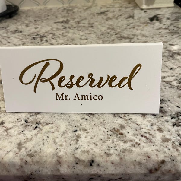 Personalized Double-sided Reserved Sign With Names – Custom Wedding ...