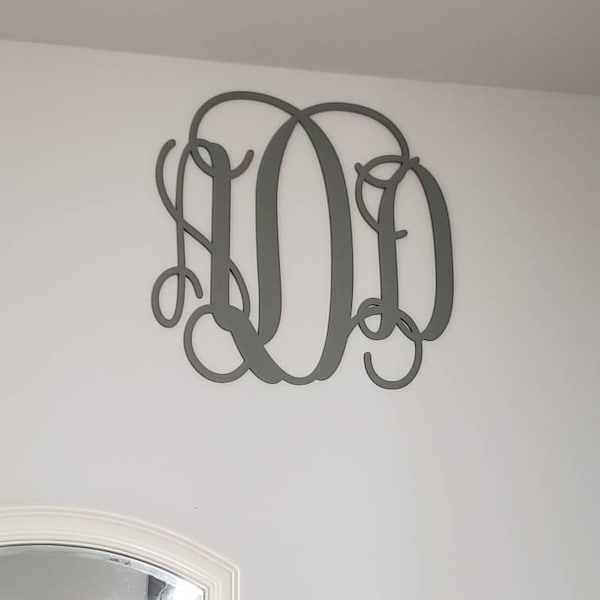 Painted Dorm Room Monogram - Monogram Wall Hanging - Wooden Initials ...