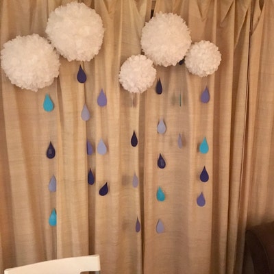 Rain Drop Die Cuts Rain Tear Drop Large 4 Inch Choose Your Color 40 PC ...