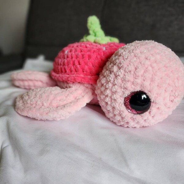 Crochet Strawberry Turtle Pattern PDF Download Beginner Friendly ...