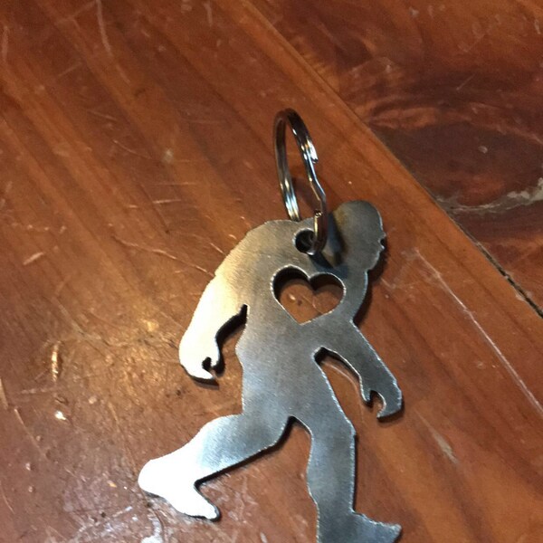 Yeti Bigfoot Sasquatch Rustic Steel Metal Key Chain and Bottle Opener ...