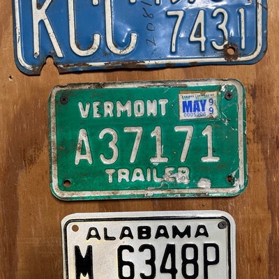 Bulk Worn/faded License Plate Letters and Numbers for Crafters Each ...