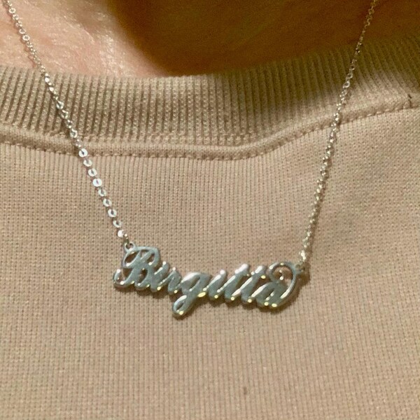 Carrie Font Name Necklace • Personalized Carrie Style Nameplate ...