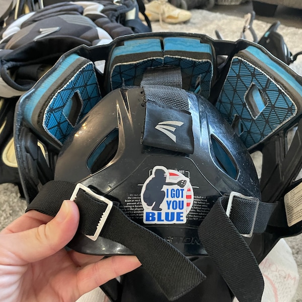 I Got You Blue Sticker, Catcher's Mask, Helmet Sticker, Umpire Sticker ...