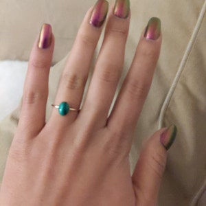 Malachite Ring Gold Malachite Ring Natural Gemstone Genuine | Etsy