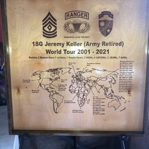 Custom Carved Military US Flag Clock - Etsy