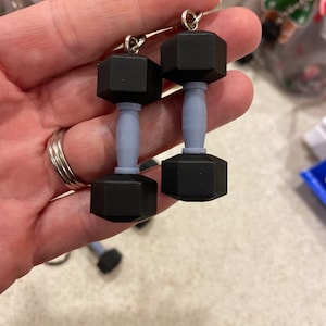 Dumbbell Keychain 3d Printed - Etsy