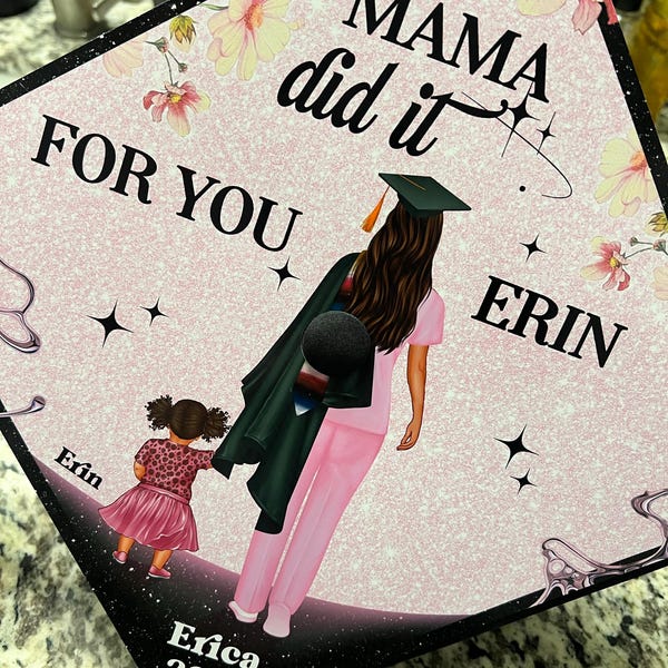 Personalized Nicu Nurse Graduation Cap, Custom Nursing Grad Cap Topper ...