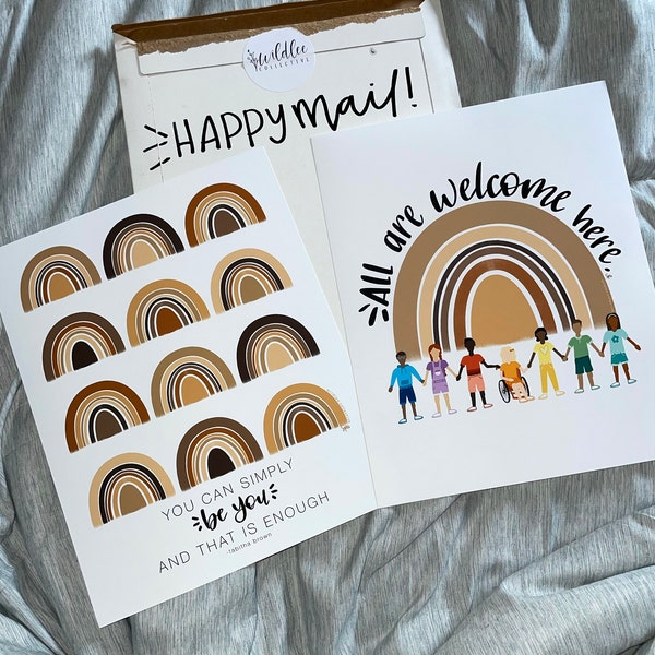 All Are Welcome Here | Diversity Art | Elementary Class Decor ...