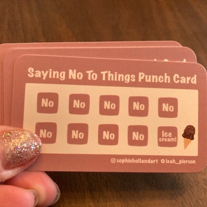 Acts of Kindness Punch Card Pack of 5 Motivational Self Improvement ...