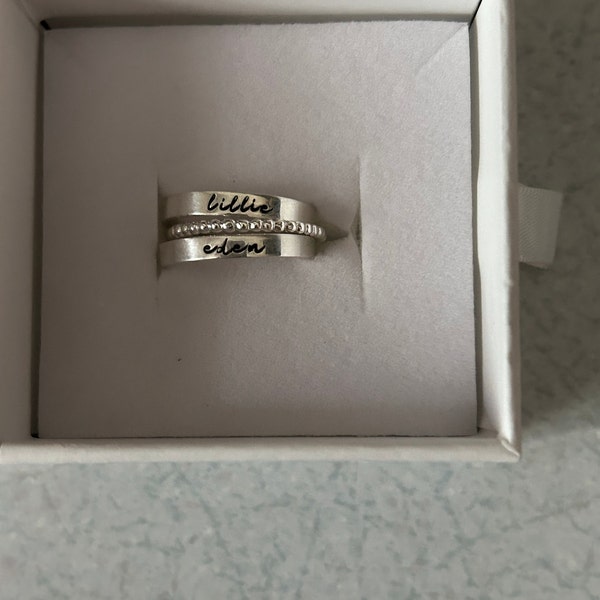Script Name Ring, Sterling Silver Personalized Rings, Personalized ...