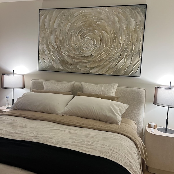 Circle Abstract Paintings on Canvas,beige Abstract Painting,vortex ...