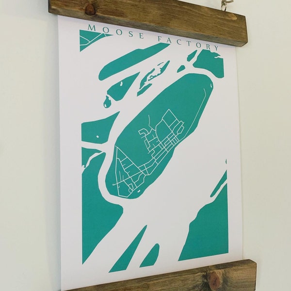 Moose Factory Map - Northern Ontario Poster Art - Etsy