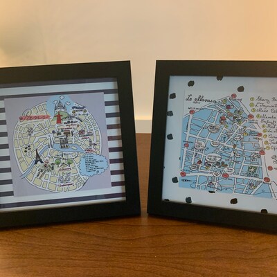 Personalized Maps Mini Version Order Your Own Map SHIPPING INCLUDED - Etsy