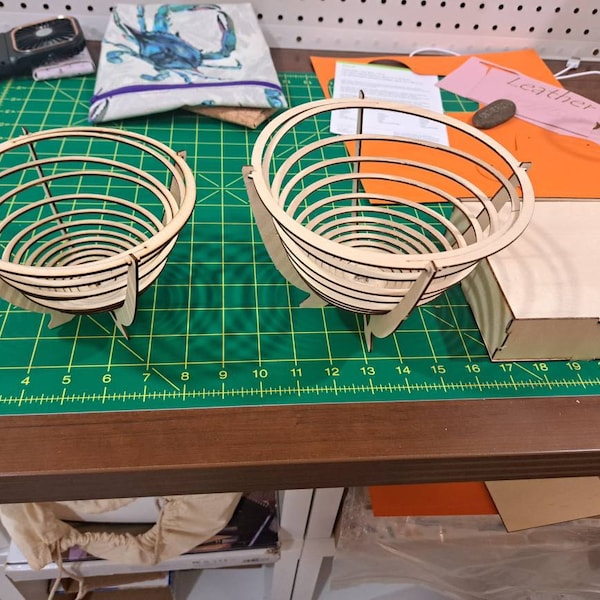 Small (6 Inch) Round Spiral Basket - Design File, Laser Ready! Perfect ...