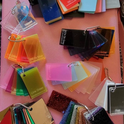 Acrylic Sample Kits Translucent, Transparent, Mirror, Glitter, Frost ...