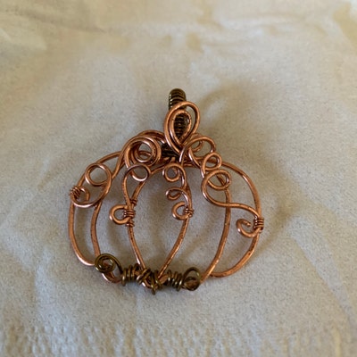 Wire Wrapped Pumpkin Pendant Template Pattern : Downloadable File With ...