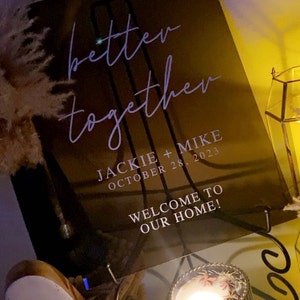 Better Together Welcome Sign Wedding Welcome Sign Acrylic Welcome Sign ...