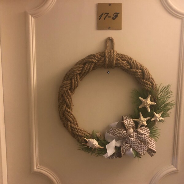 Simply Beachy Rope and Shell Wreath and Accessories - Etsy