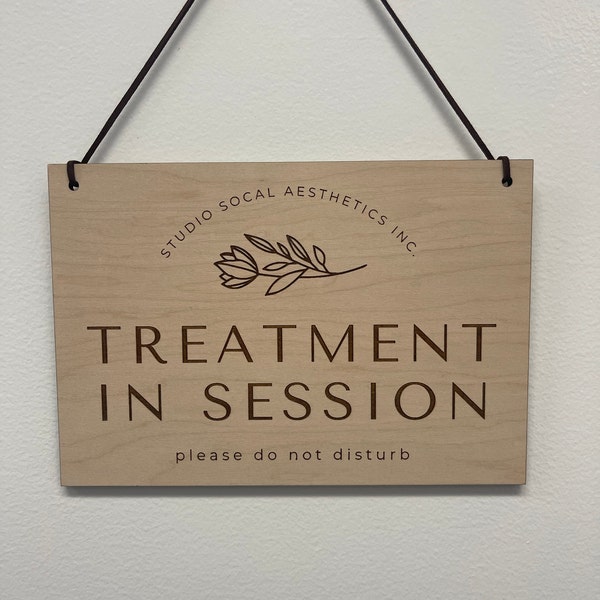 Engraved Treatment in Session Sign, Therapy in Session, in Session Sign ...