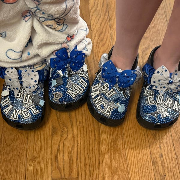 Kids Custom Blue Denim Design Crocs - Etsy