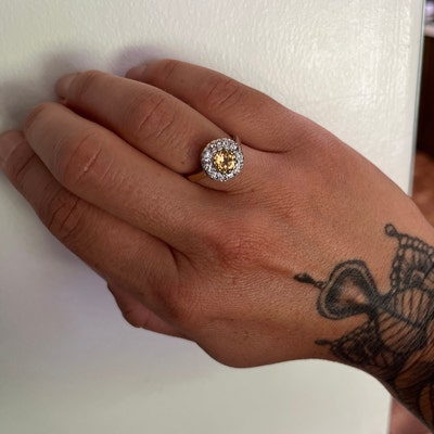 Vintage Solid Silver Red Gemstone Ring Ukm USA6.25 - Etsy