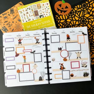 Printable Currently Page ~ Cute Spiders and Black Cats Halloween ...