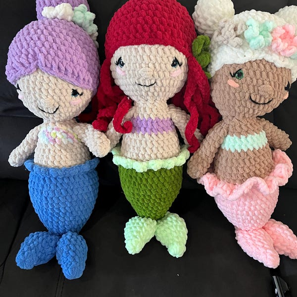 The Original Merbabies Amigurumi Pattern, Crochet Merbaby Plushie ...