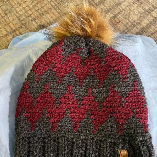 CROCHET PATTERN: Crochet Chevron Hat - Pattern PDF Download - Modern Crochet Hat Pattern - Etsy