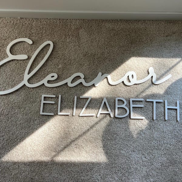 Name Cut Outs for Nursery | Above Crib Sign | Boho Nursery Decor ...
