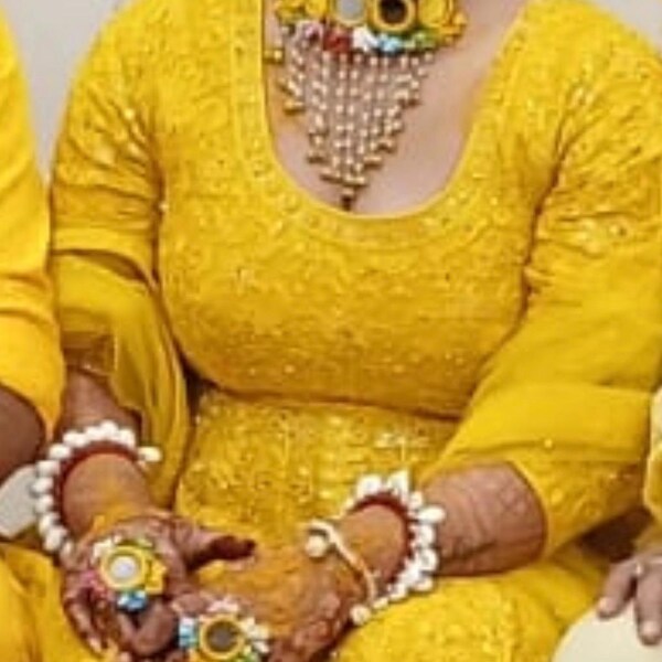 Acrylic Gold Plated Sakha Pola Bangles, Red Bangles for Women, Gold ...