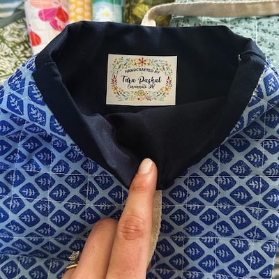 Fabric Name Tags, 30x Cotton Name Labels, Two Line Personalization ...