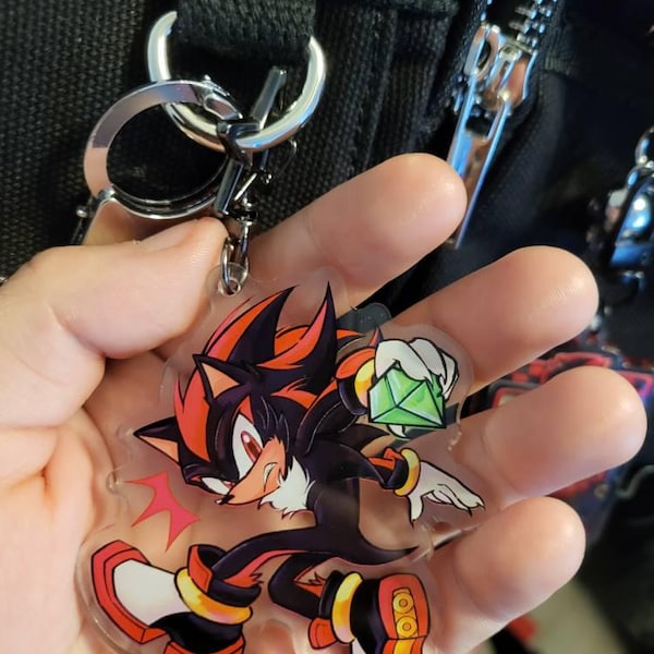 Sonic Shadow Hedgehog 3' Acrylic Keychain/charms | Sonic Hedgehog - Etsy