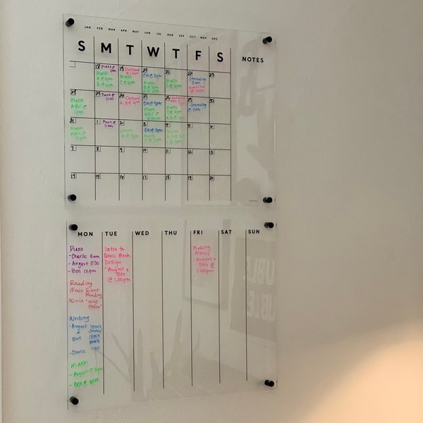 Elegant Clear Acrylic Calendar | Minimalist Clear Acrylic Wall Calendar ...